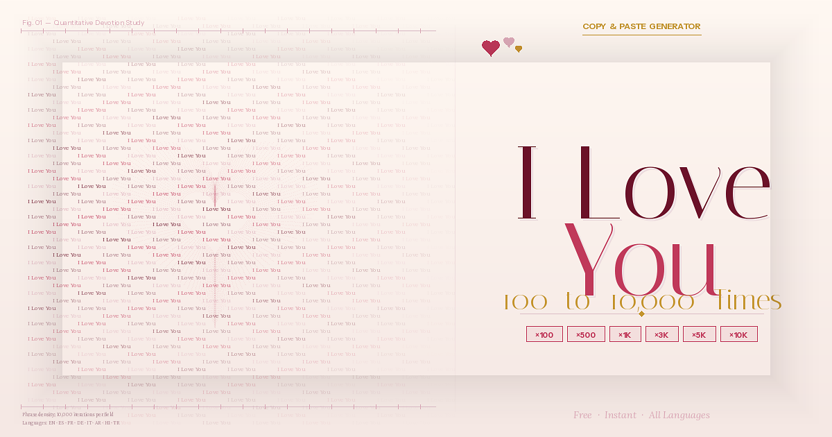 I Love You 100 to 10000 Times Copy & Paste With Emojis
